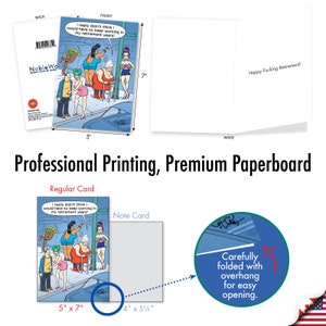 Funny Retirement Paper Card W/ Envelope (1 Card) Co-worker, Good Luck ...