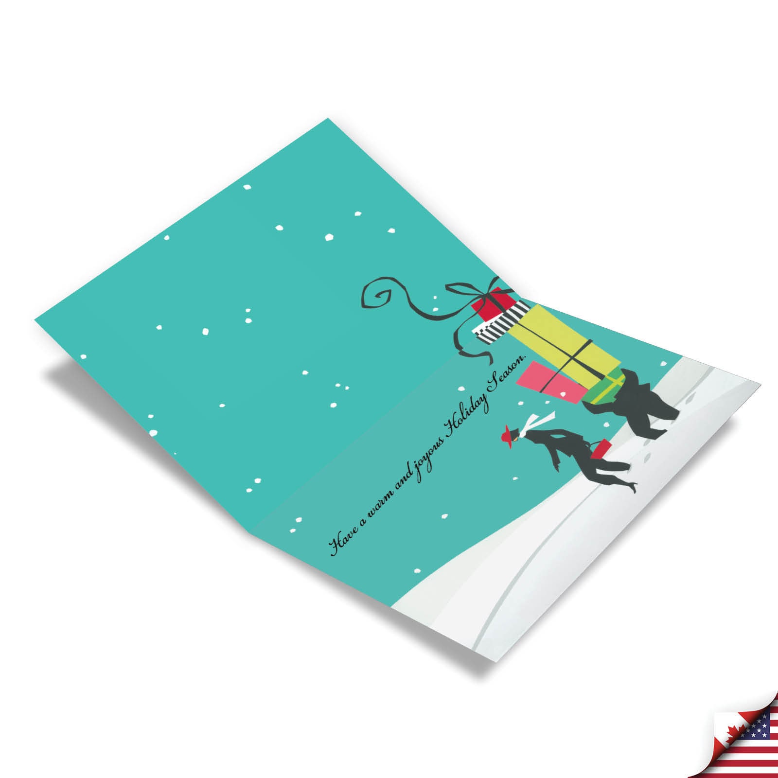 Christmas Greeting Card With Envelope - Merry Christmas Holiday XMAS ...