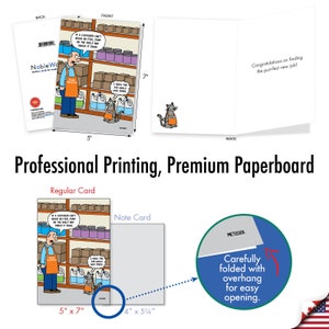 Funny New Job Paper Card With Envelope (1 Card) New Job Congratulations ...