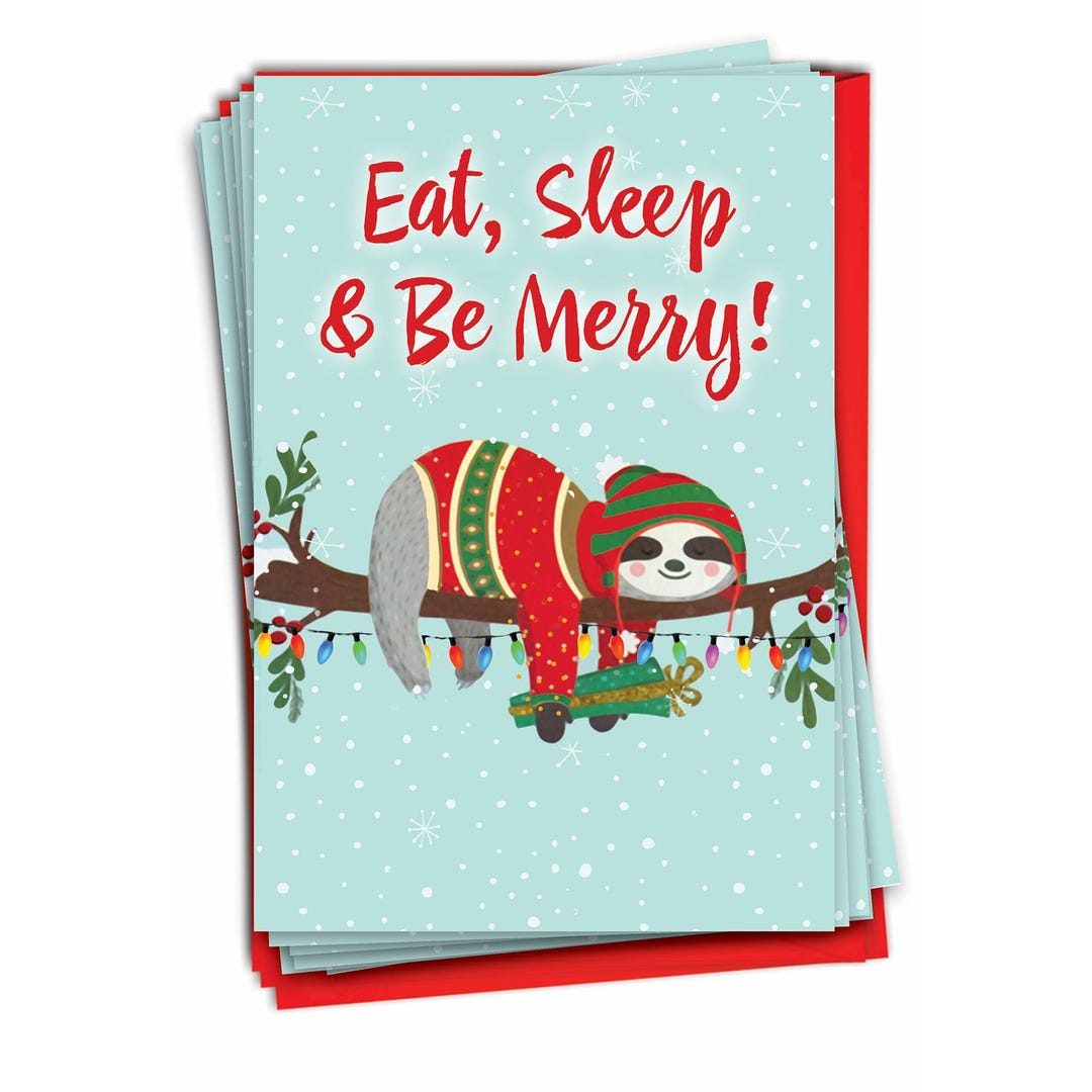 Funny Christmas Paper Card With 5 X 7 Inch Envelope (1 Card) Merry ...