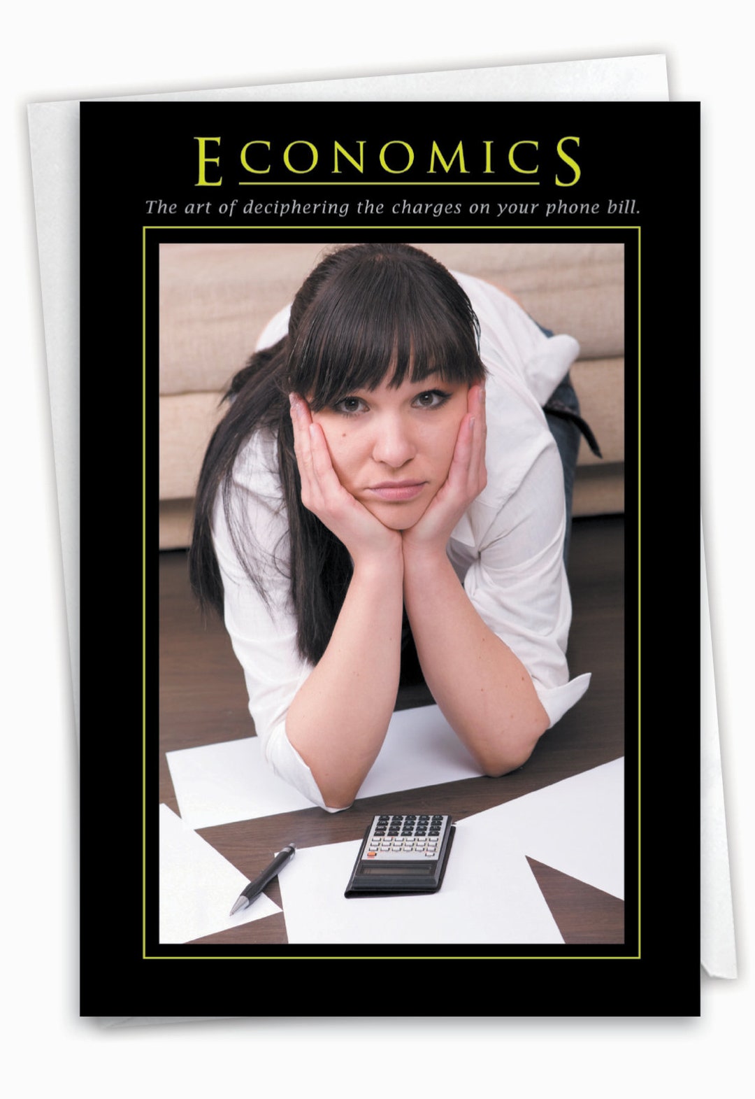 Economics Birthday- Funny Birthday Card With Envelope for Him or Her ...