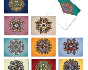 10 Assorted Blank Notecards Pack Set 4 X 5.12 Inch With - Etsy