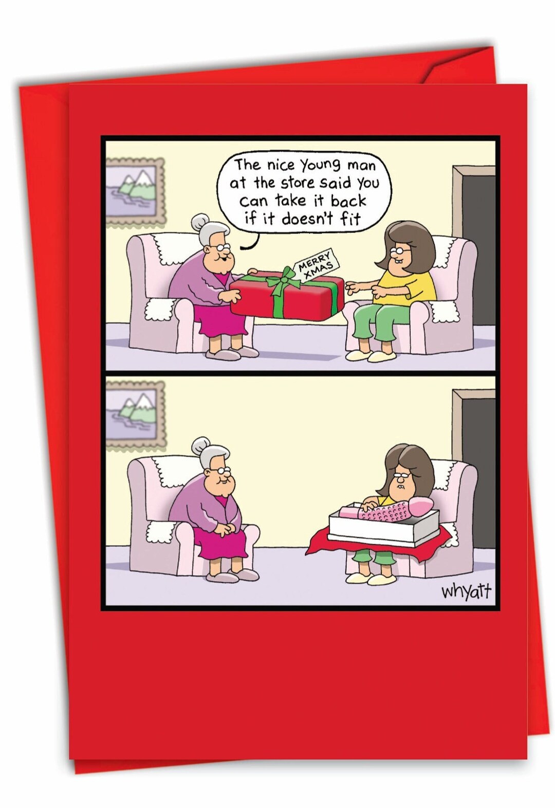 Christmas Greeting Card W/ Envelope (1 Card) Merry Christmas Holiday ...