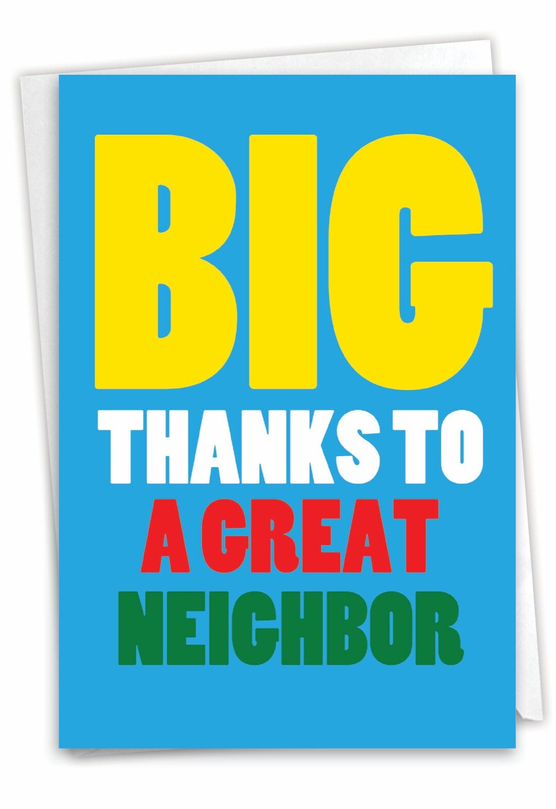 Thank You Card (neighbor) With Envelope (1 Card) Great Neighbor - Giant ...