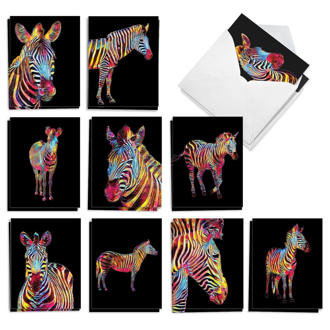 20 Assorted Blank Notecards Set 4 X 5.12 Inch With Envelopes (10 ...