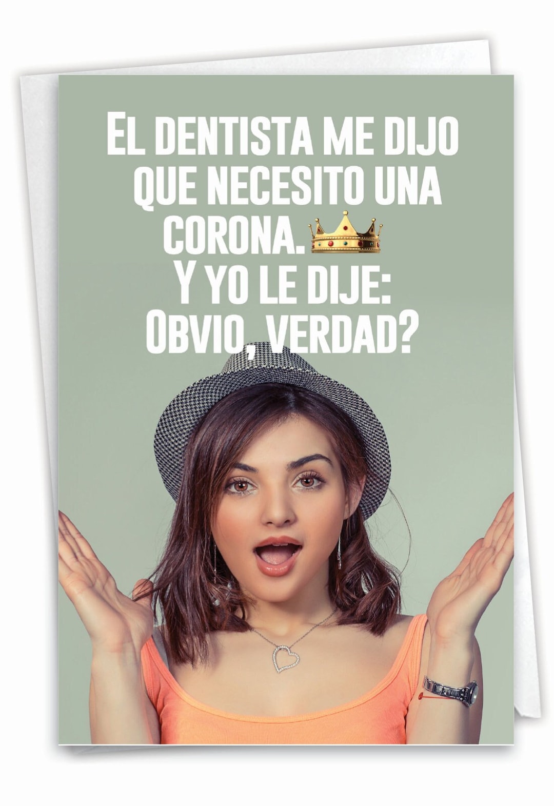 Funny Spanish Birthday Greeting Card With Envelope 1 Card Bday Needs A ...