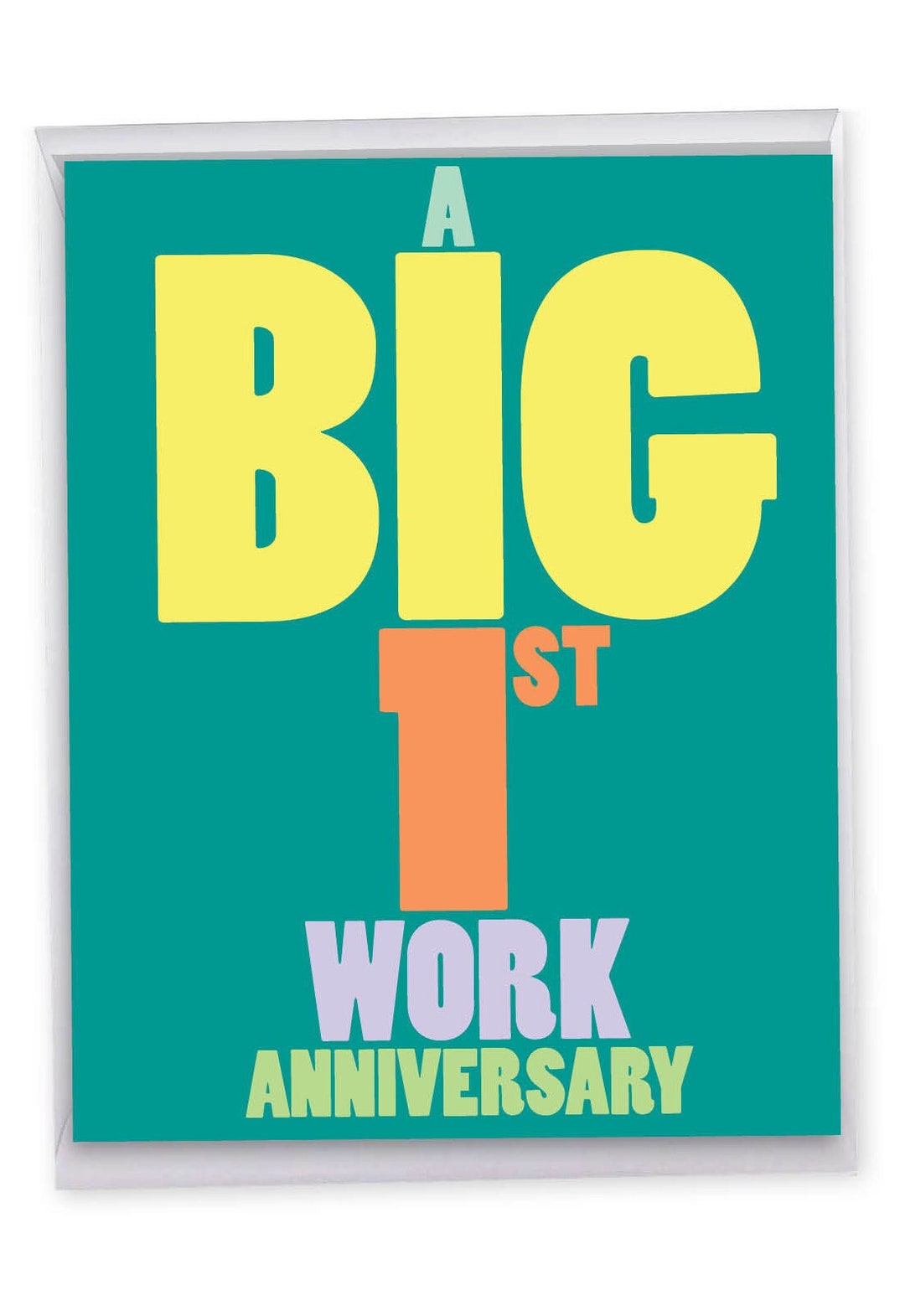 Jumbo 1st Milestone Anniversary Greeting Card 8.5 X 11 Inch W/ Envelope ...