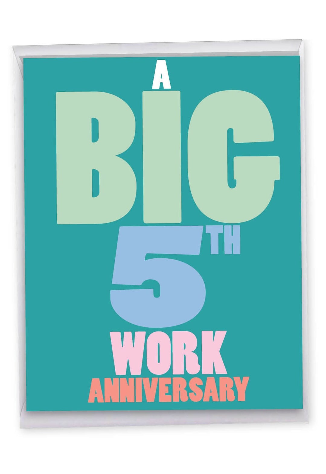 Jumbo 5th Milestone Anniversary Greeting Card 8.5 X 11 Inch W/ Envelope ...