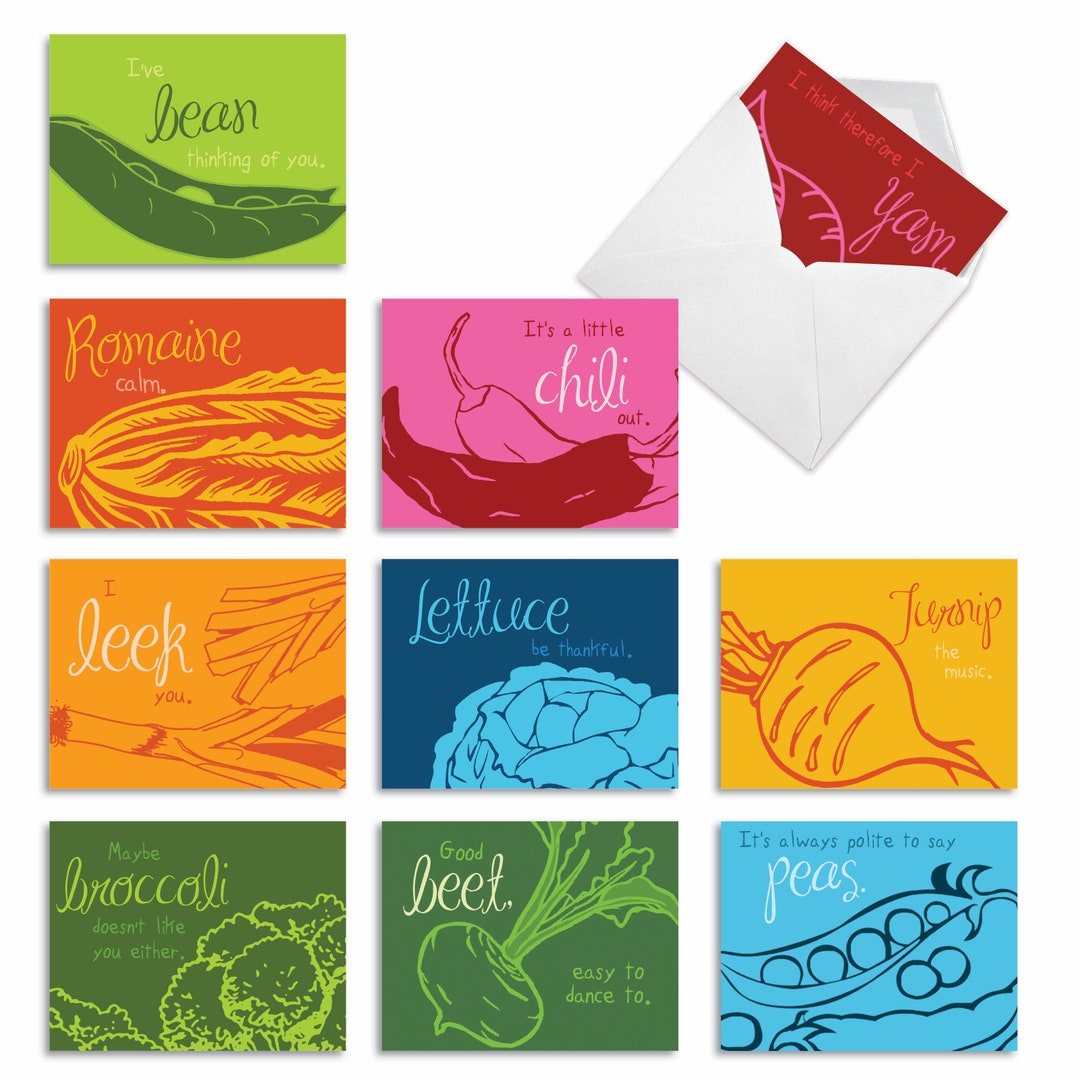 10 Assorted Blank Notecards Bulk Set 4 X 5.12 Inch W/ Envelopes (10 ...