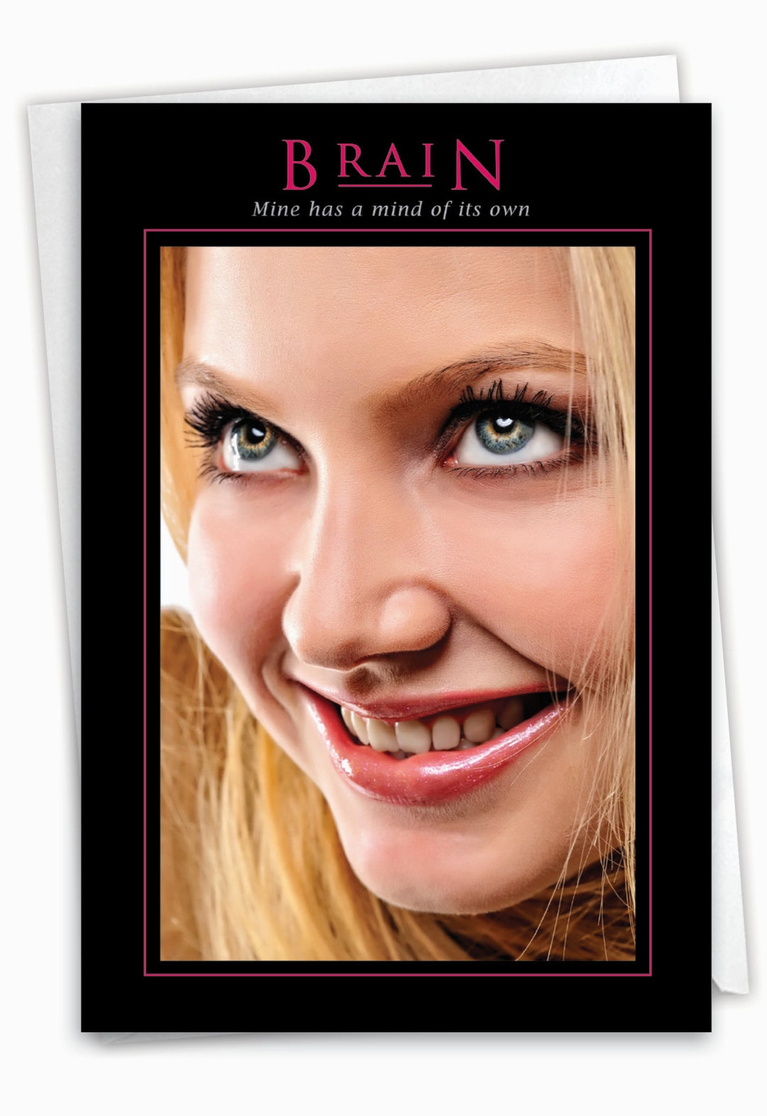 Funny Birthday Greeting Card With Envelope Bday Brain , for Him for Her ...