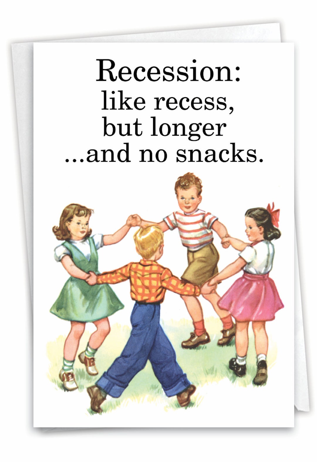 Recession Birthday- Funny Birthday Card With Envelope for Him or Her ...