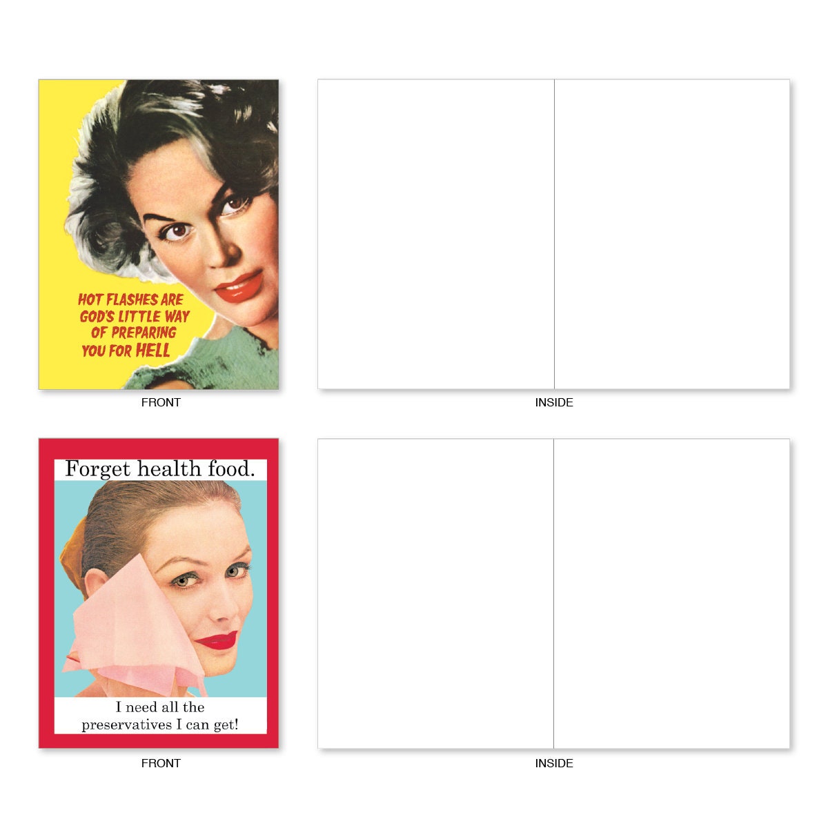 10 Assorted Humorous Blank Notecards Bulk Box Set 4 X 5.12 - Etsy