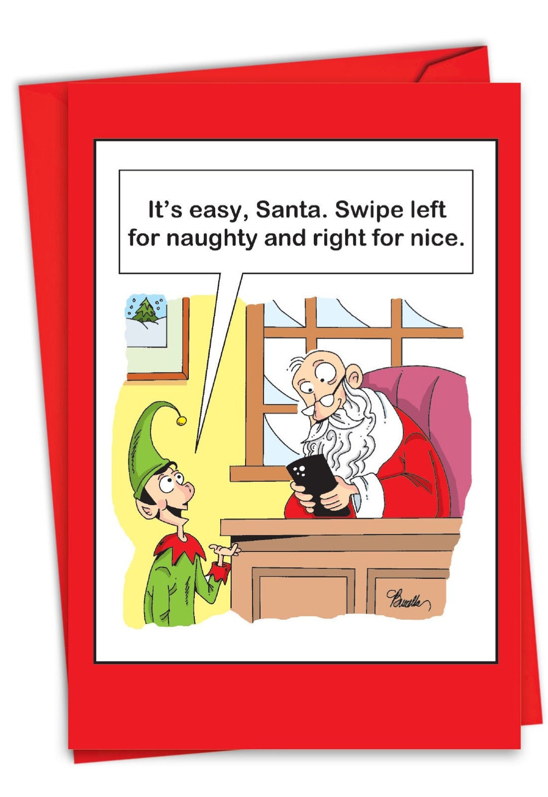 Nobleworks Funny Christmas Greeting Card With 5 X 7 Inch Envelope 1 ...