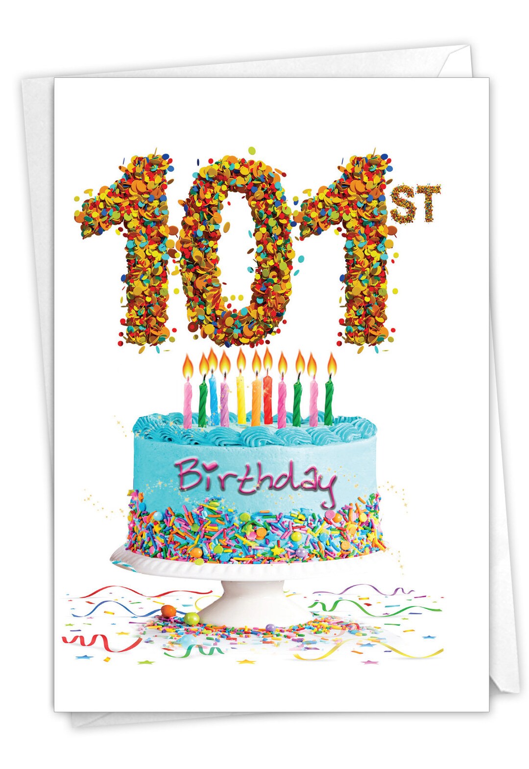 101th Milestone Birthday Greeting Card With 5 X 7 Inch - Etsy