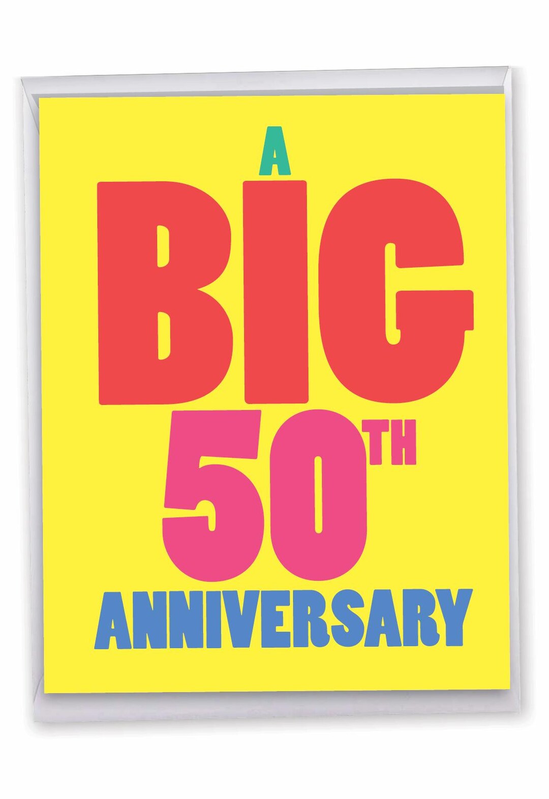 Jumbo 50th Milestone Anniversary Greeting Card 8.5 X 11 Inch With ...