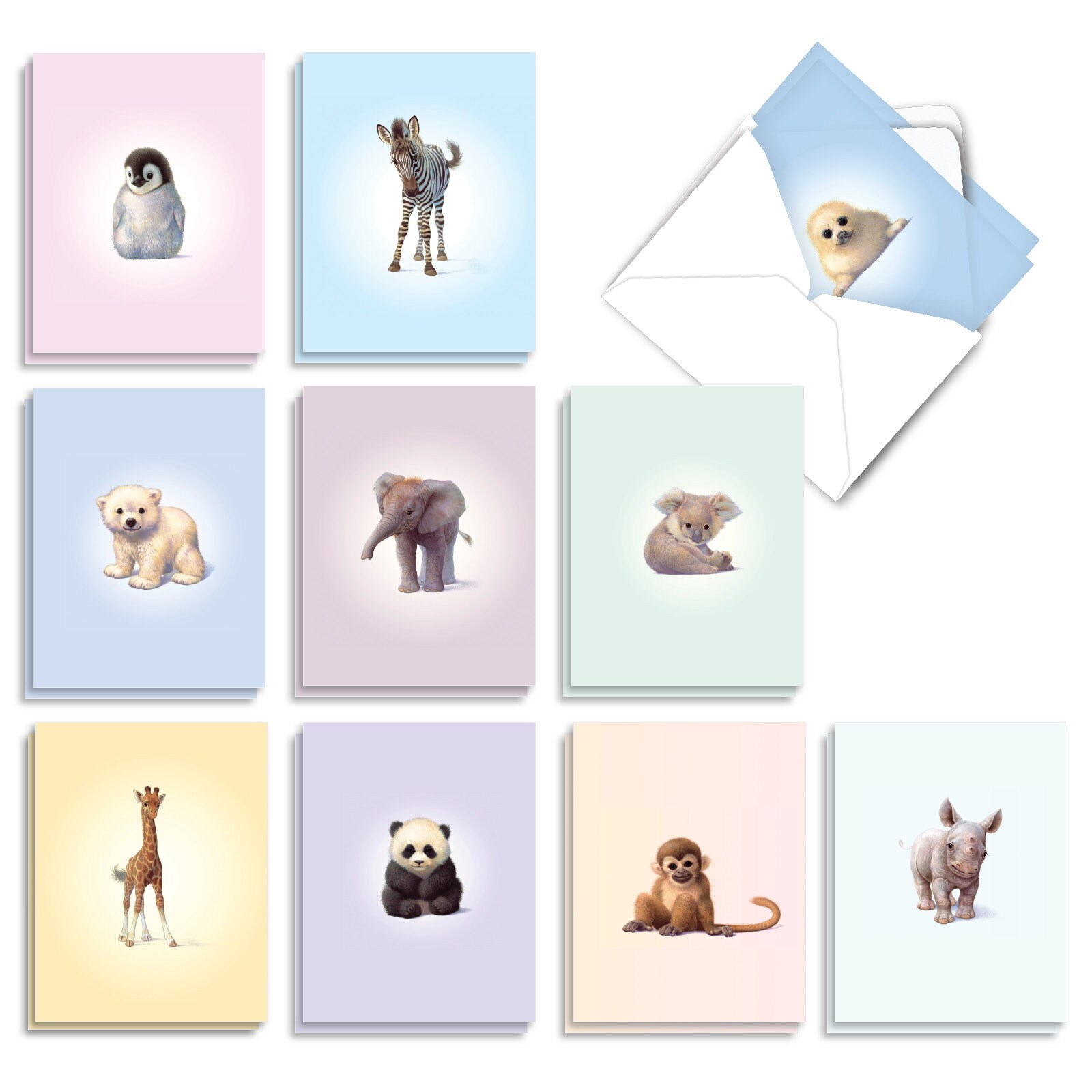 20 Assorted Blank Note Cards Bulk Bulk Pack 4 X 5.12 Inch With - Etsy