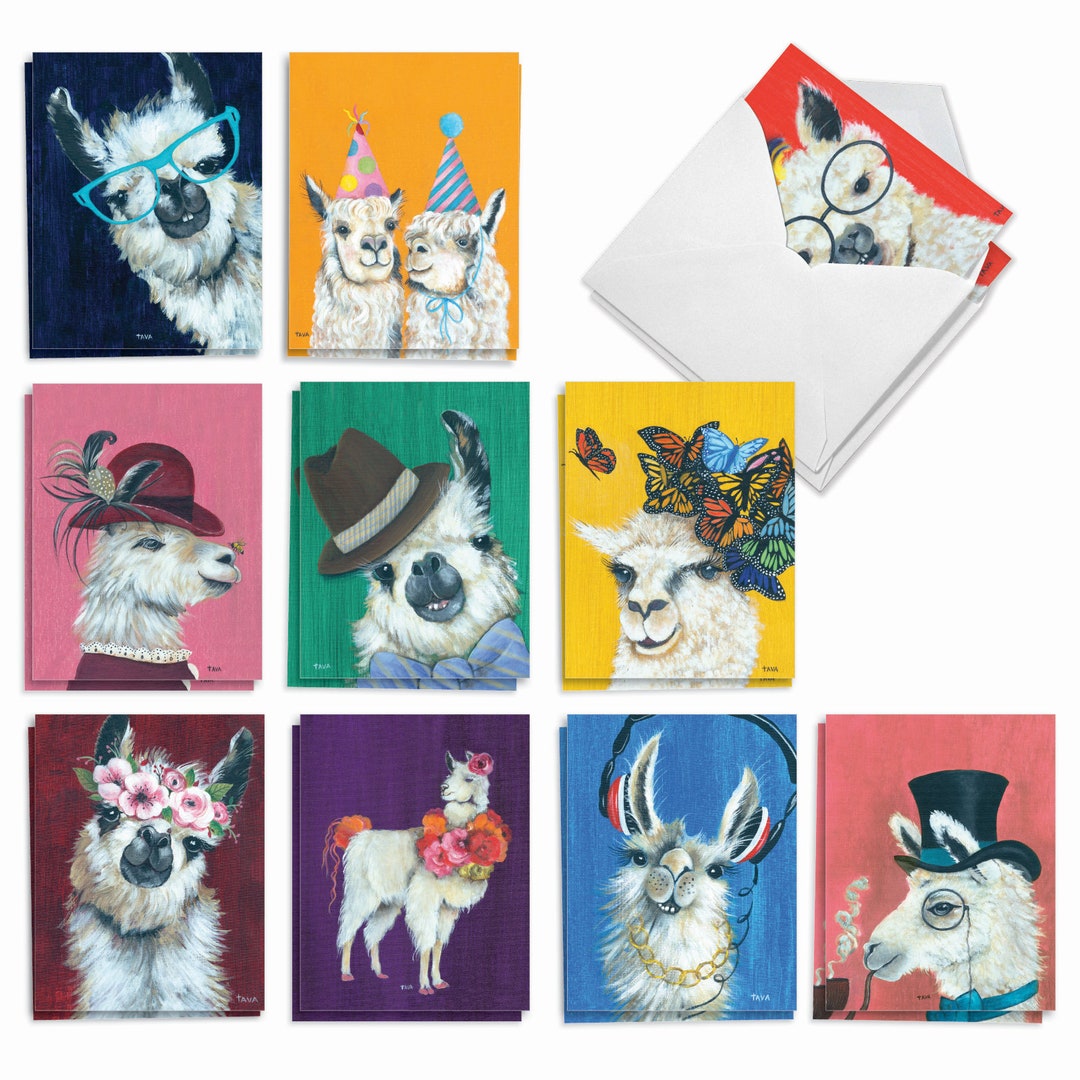 20 Assorted Funny Blank Note Cards Bulk Pack 4 X 5.12 Inch W/ Envelopes ...