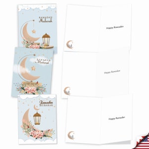20 Assorted Ramadan Notecards Set 4x5.12" W/ Envelopes (10 Designs, 2 ...
