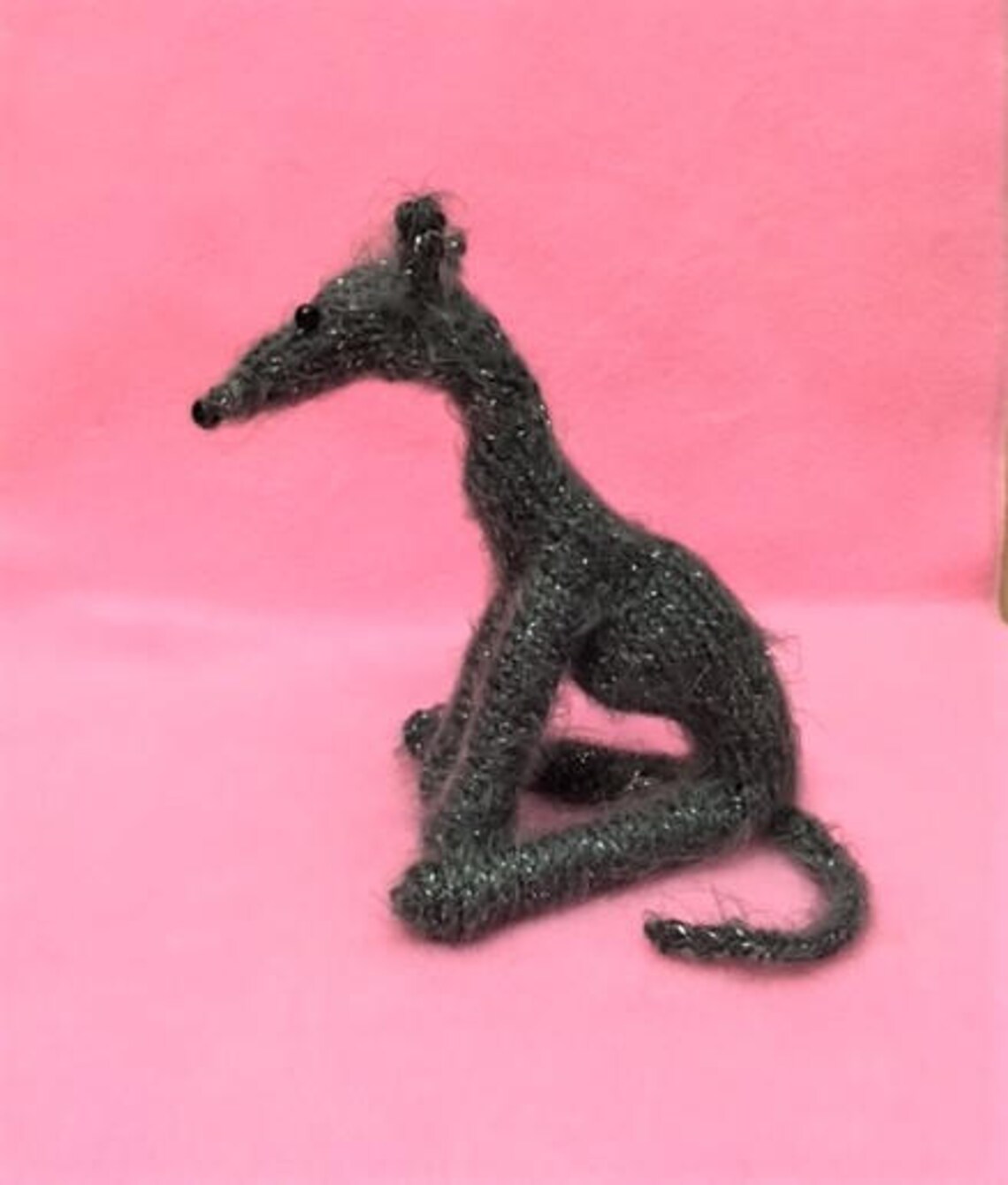 Lurcher Fluffy Scruffy Hairy Hound Hand Knitted Sighthound - Etsy