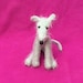 Lurcher Fluffy Scruffy Hairy Hand Knitted Sighthound Silver Light Grey ...