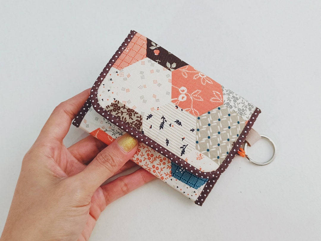 Slim Wallet Keychain, Vegan Coin Wallet, Keychain Card Holder, Coin ...