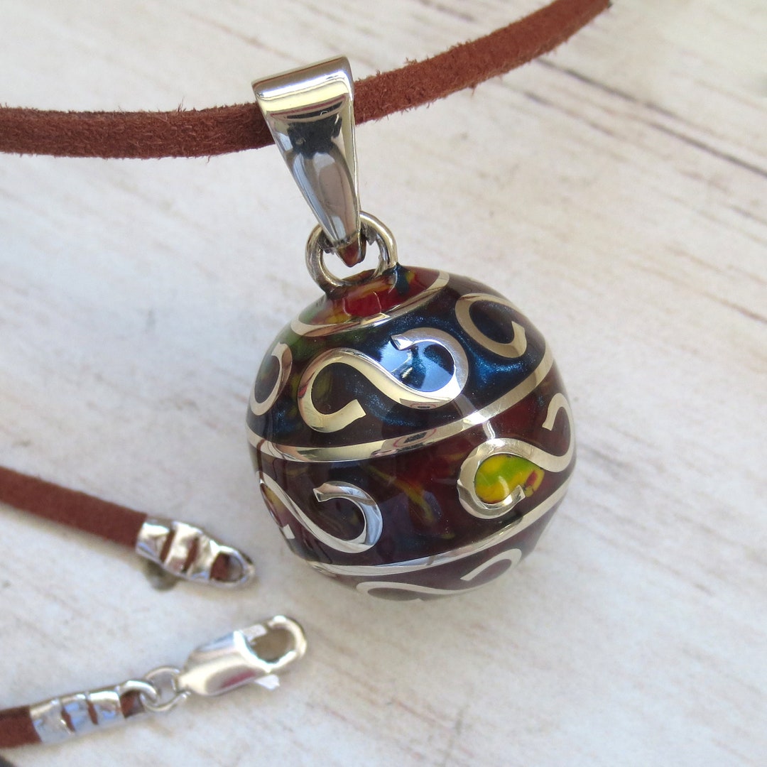 Colorful 22mm Harmony Ball With Silver Infinity Design, A Bell Inside ...