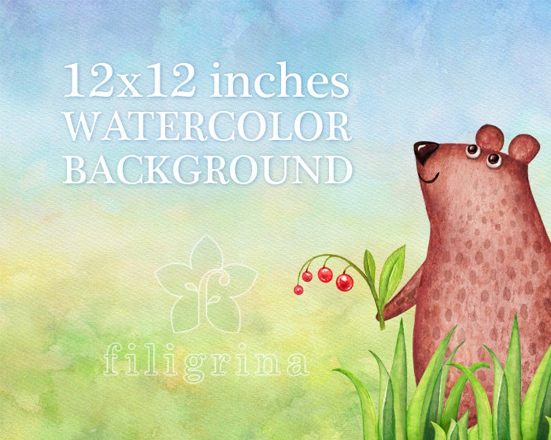 WOODLAND FRIENDS Watercolor Clip Art. Forest Trees Animals - Etsy