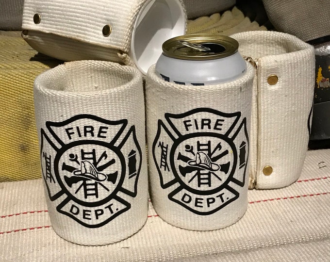 Firefighter, Firefighter Gift, Groomsman Gift, Can Cooler, Firehose ...