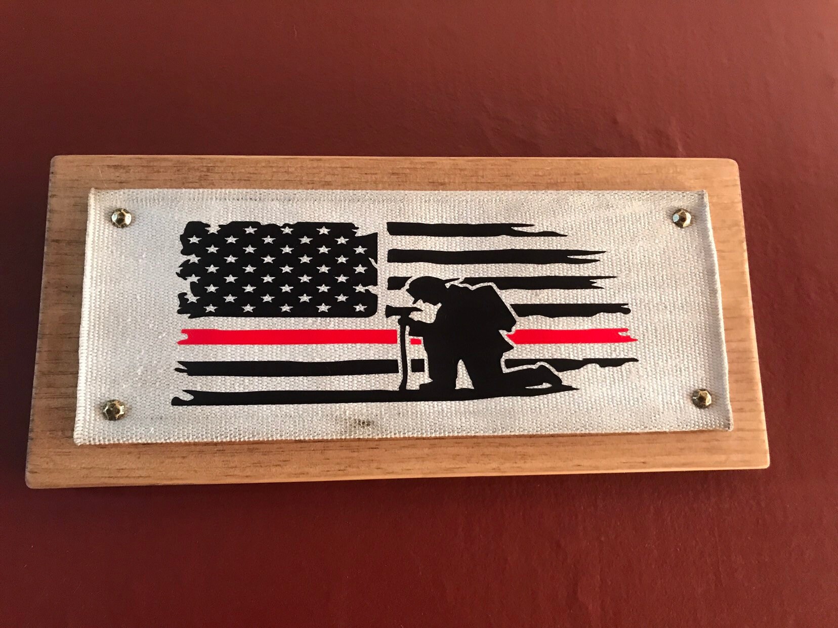 Fire Hose Flag Wall Sign Handmade Thin Red Line Flag | Etsy