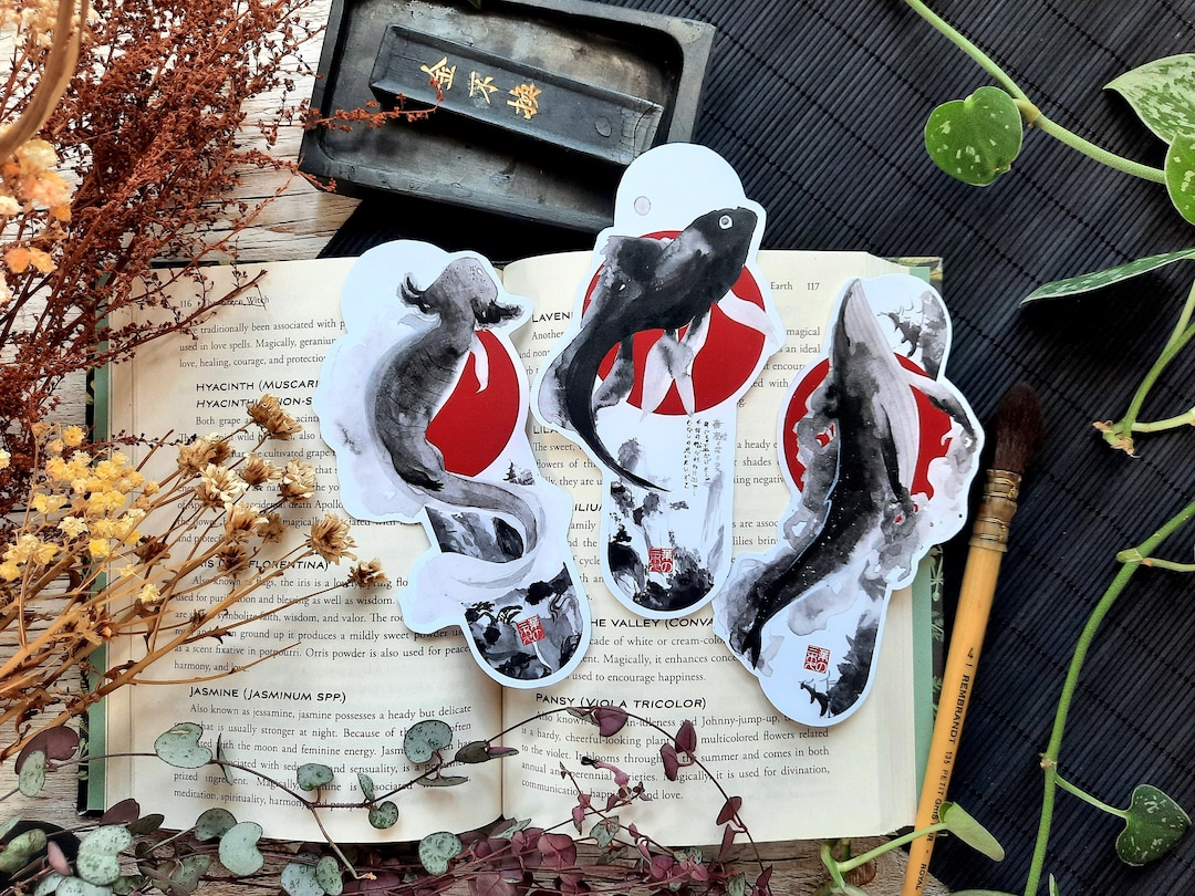 Sumi-e Animal Bookmarks - Japanese Ink Painting - Etsy