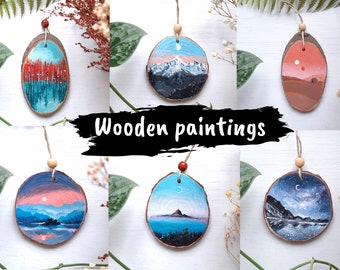 Acrylic Wood Art | Etsy