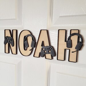 Gaming Letter Personalised Sign for Kids Room Gamer Letter - Etsy UK