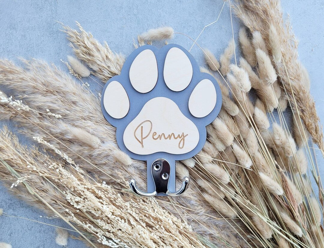 Dog Lead Hanger Personalised Dog Harness Hook Dog Storage - Etsy