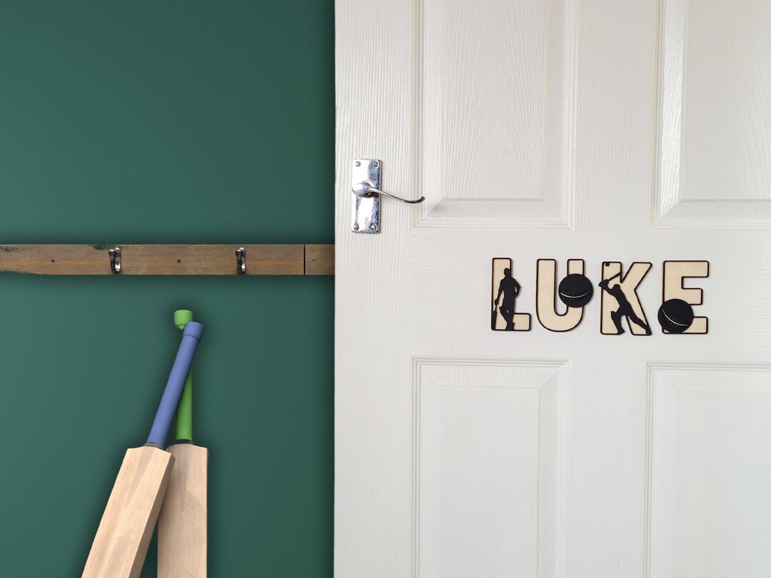 Cricket Letters Personalised Signs for Kids Room Sports - Etsy