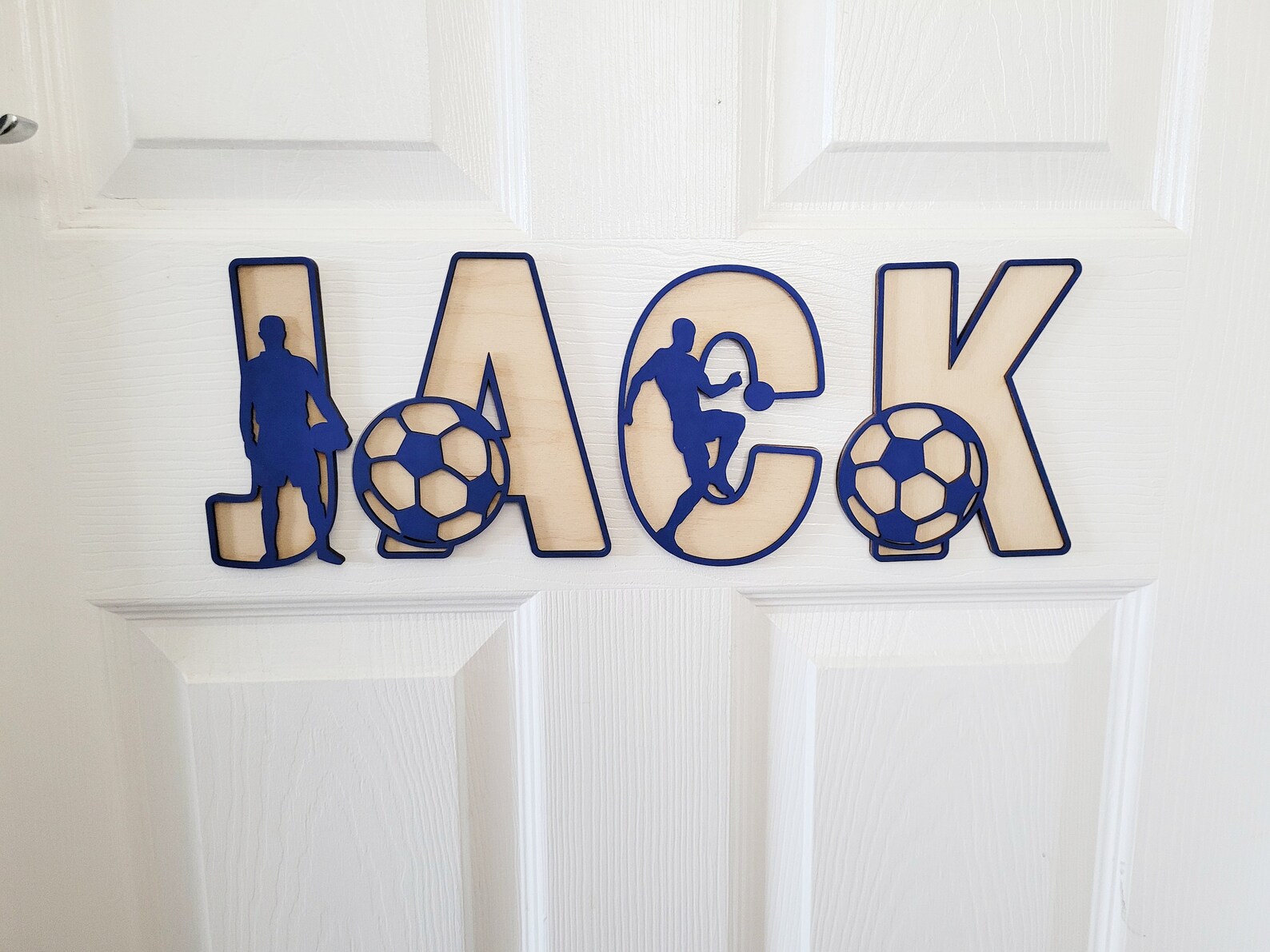 Football Letter Personalised Signs for Kids Room Football - Etsy UK