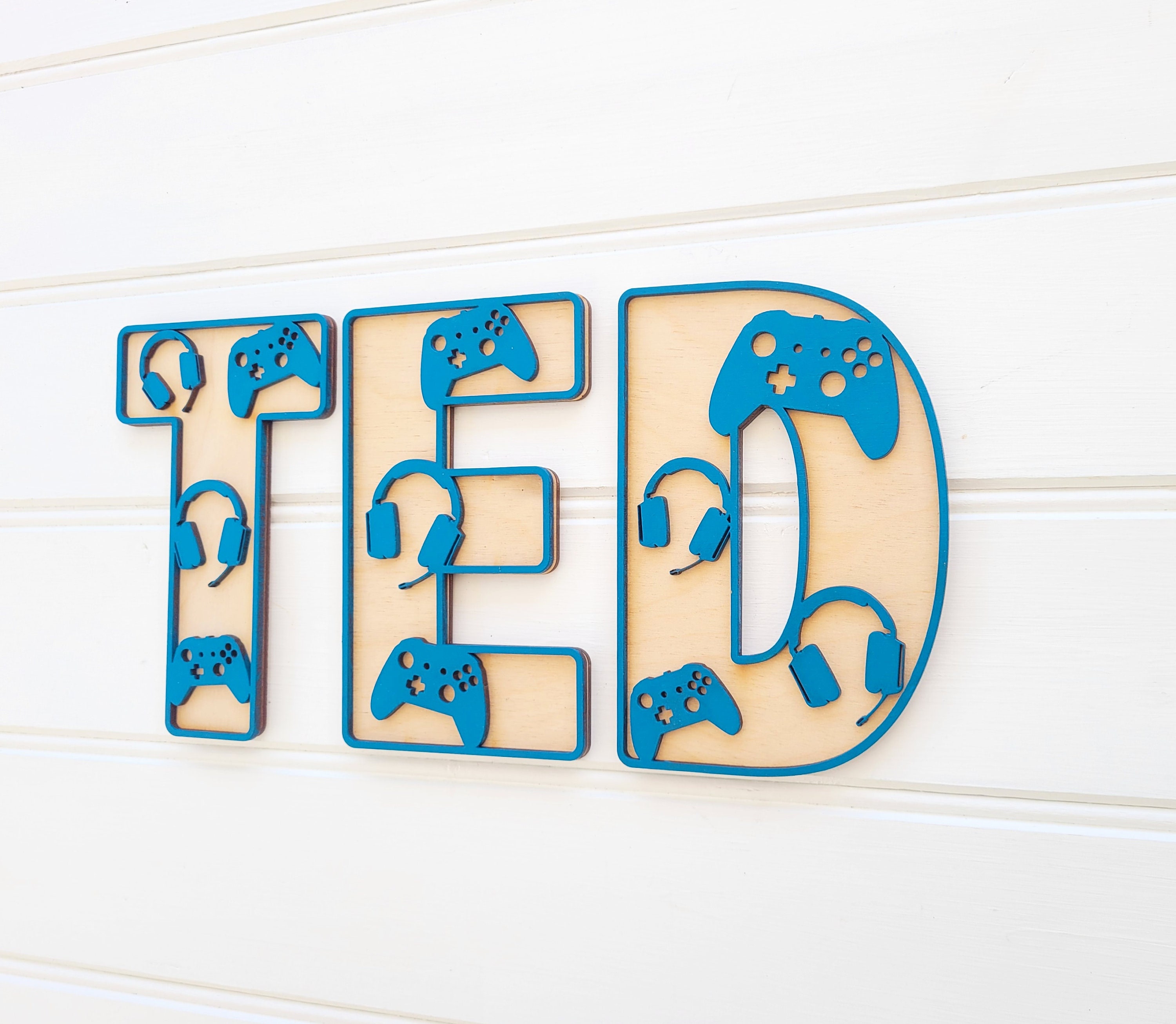 Gamer Letters Personalised Signs for Kids Room Gaming - Etsy UK