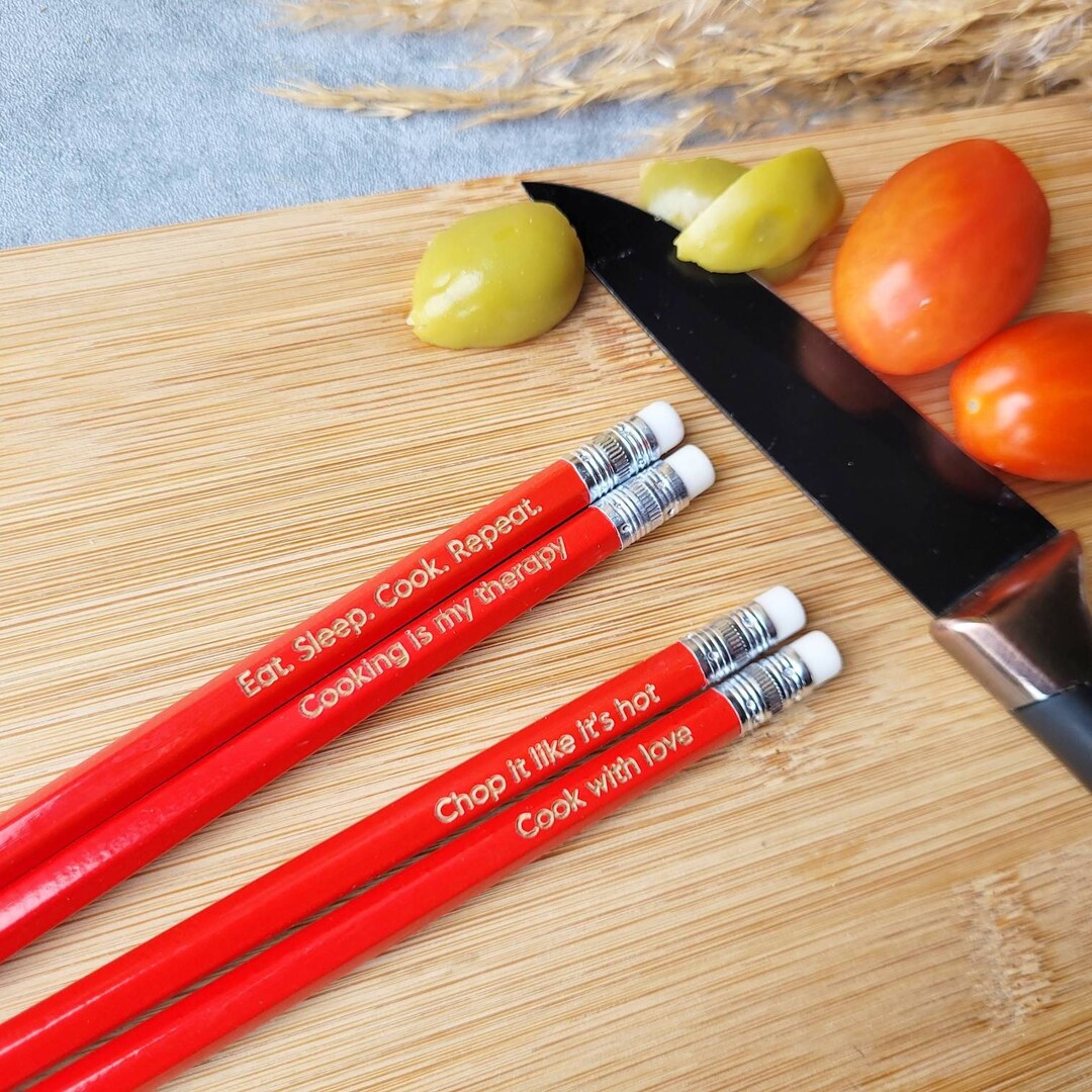 Cooking Quote Pencils for a Cook Lover Chef Quirky Stationery Fun Gift ...