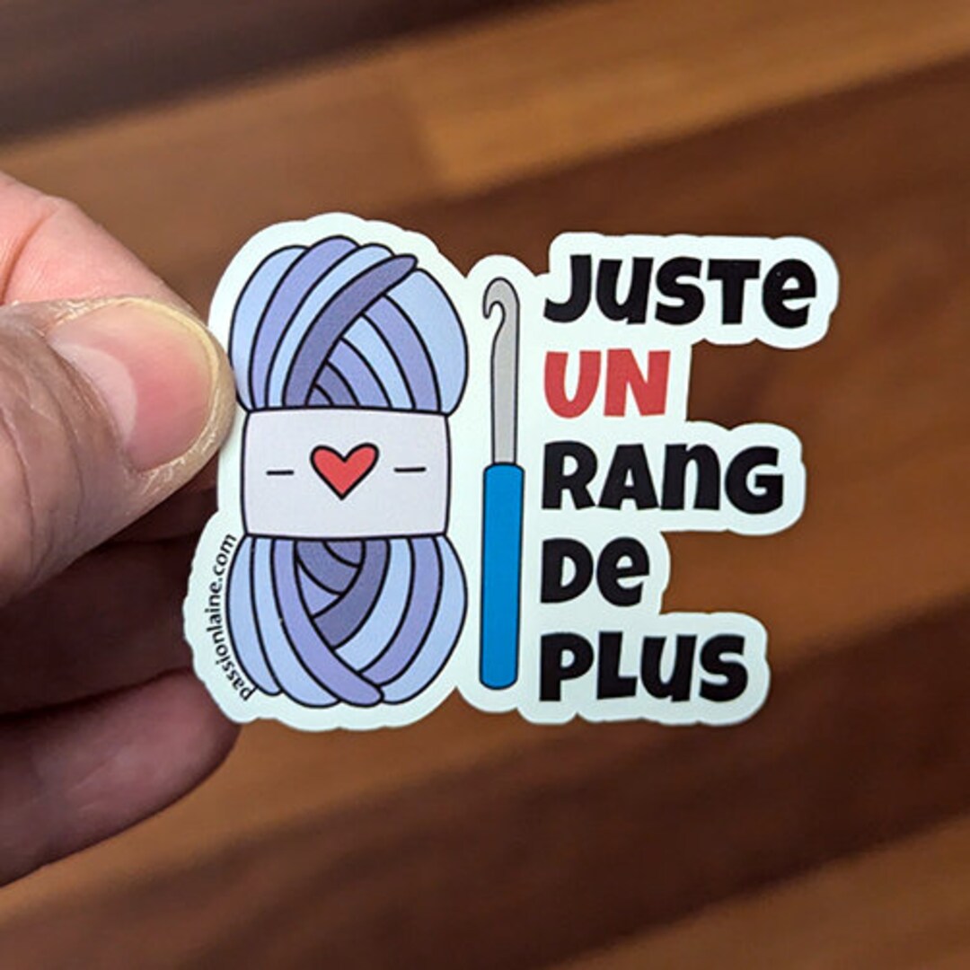 Sticker: Yarnie, Colourful Sticker, Crochet, Knit Juste ONE More Row - Etsy