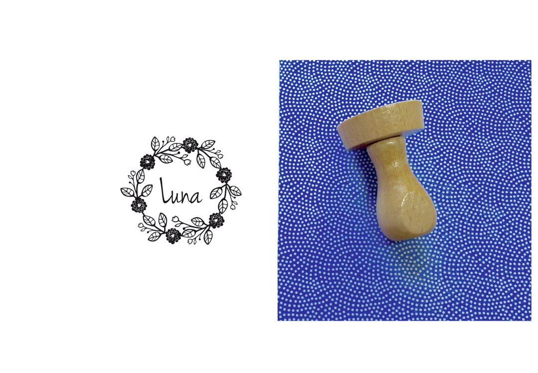 Luna Personalized Baptism Stamp, Custom Baptism Stamp, Custom First ...