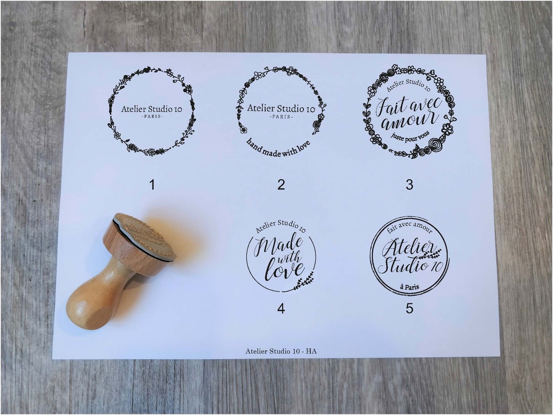 Hand Made Stamp Personalized With Your Brand, Company Stamp, Handmade ...