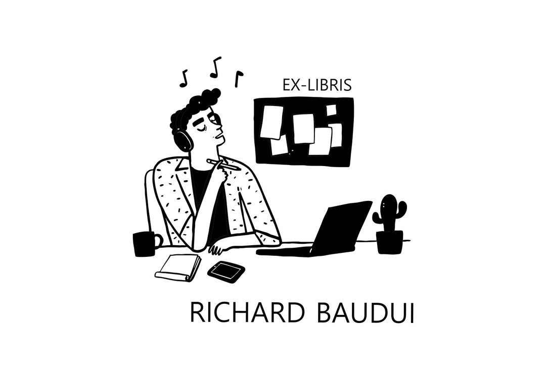 Custom-made Richard Ex-libris Stamp, Stamp to Mark Books and Stationery ...
