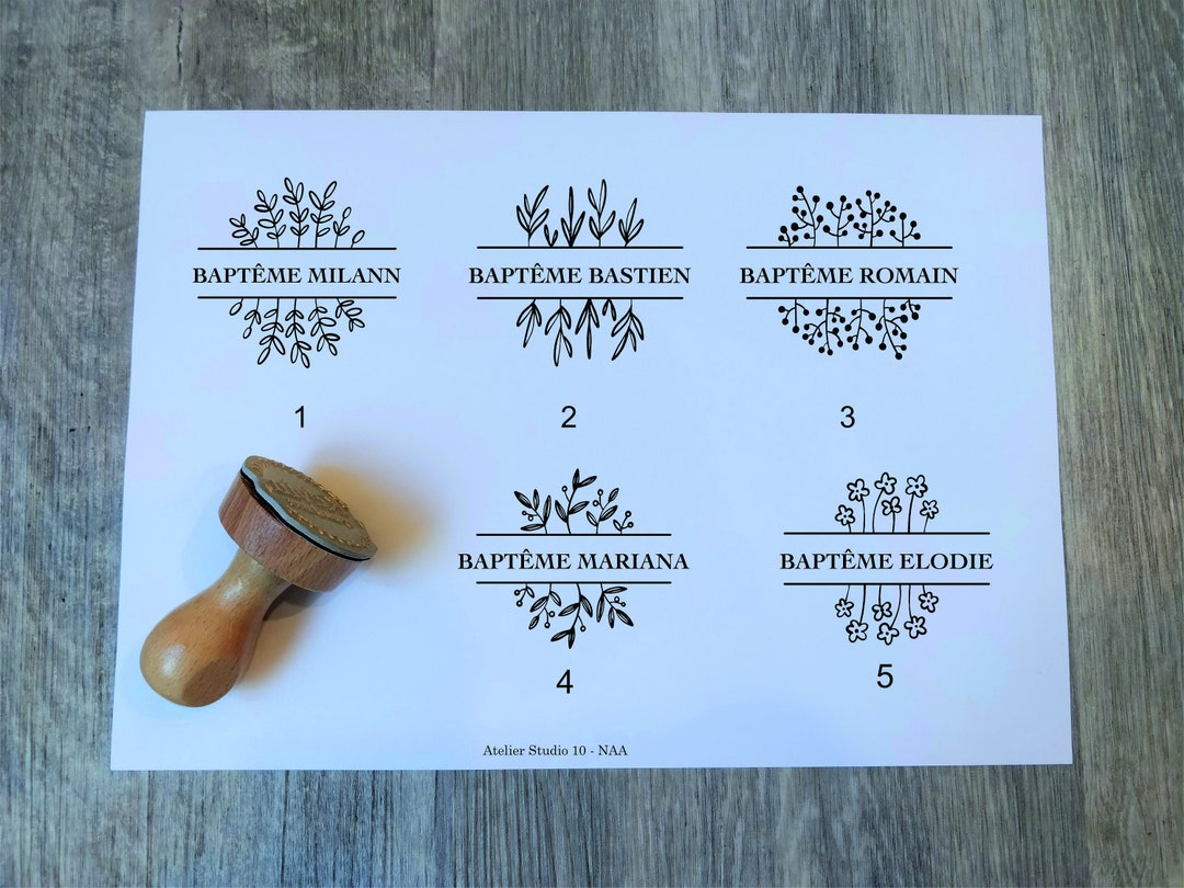 Personalized Baptism Stamp With Child's Name, Personalized Birth Stamp ...