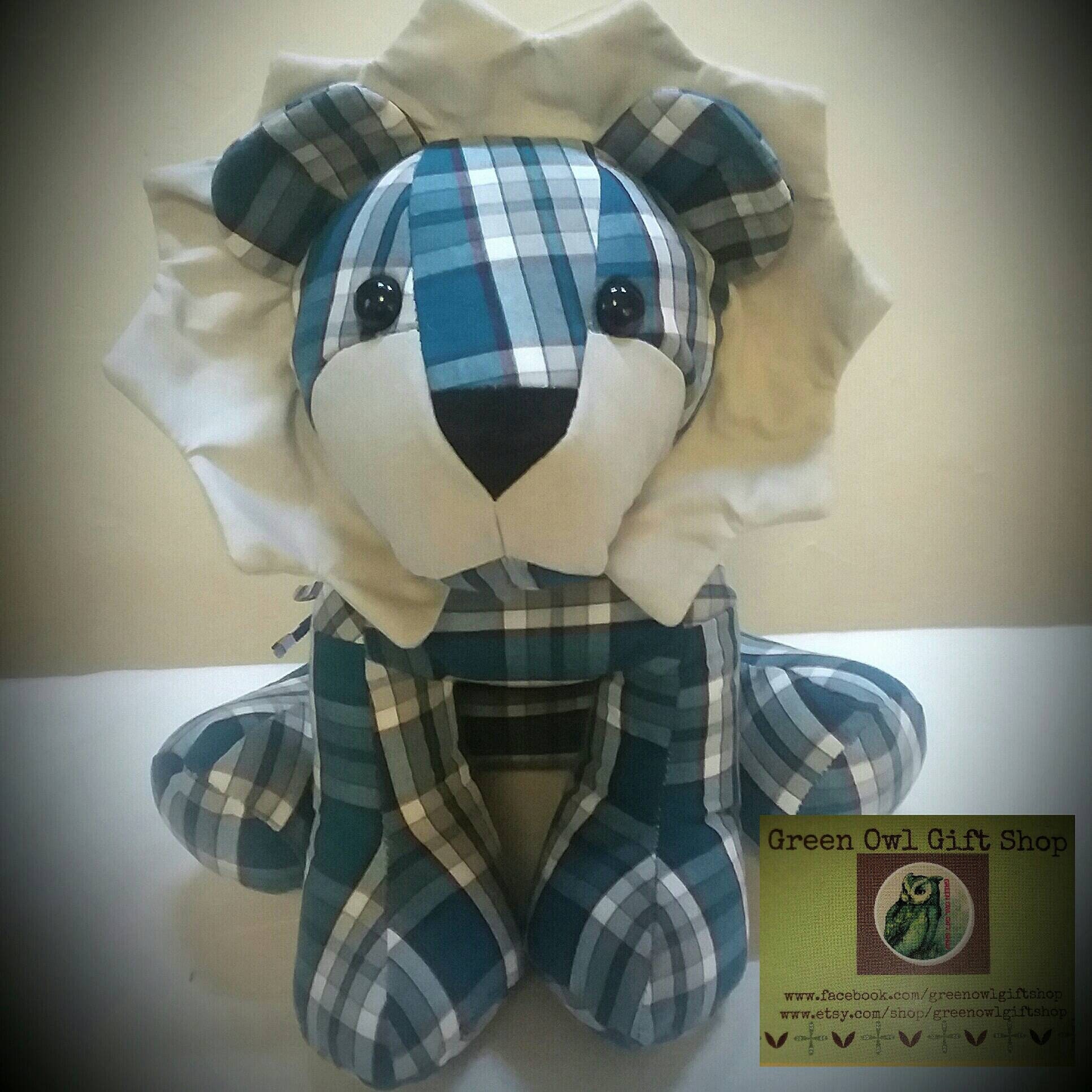 Memory Lion memory Keepsake Lion Custom Stuffed Memory | Etsy