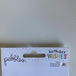 Pebbles "birthday Wishes" Paper Tags, 12 Pieces, New - Etsy