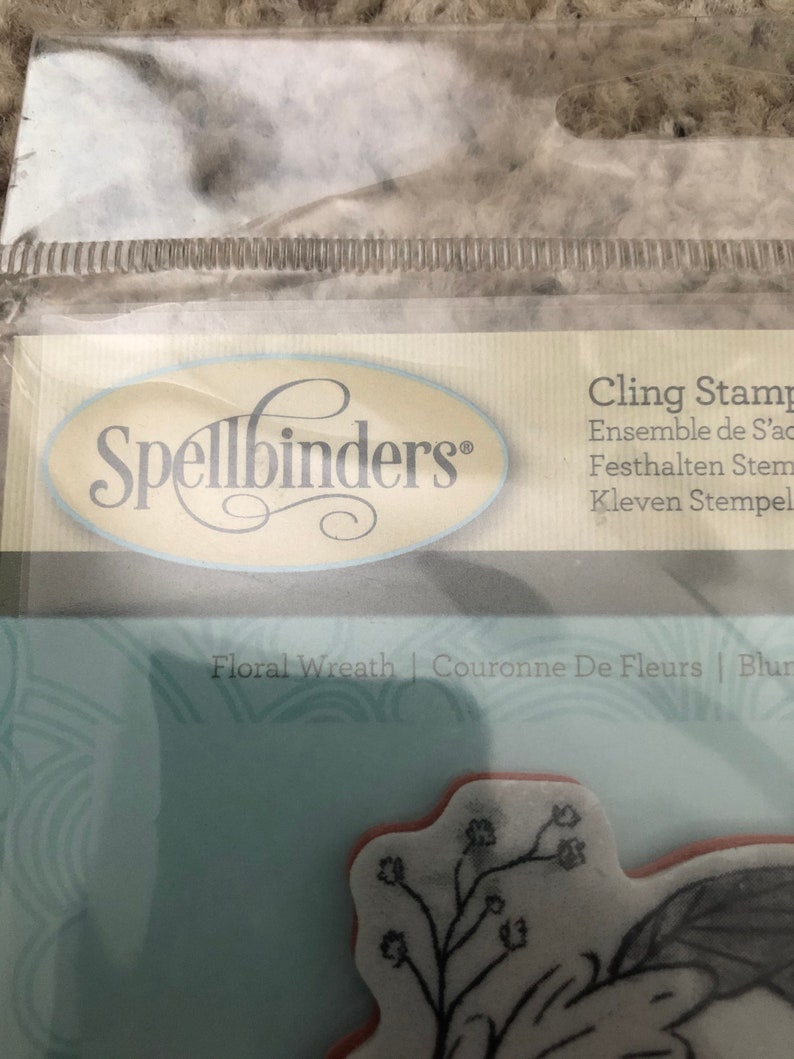 Spellbinders floral Wreath DSC-045, Cling Stamp Set, New - Etsy