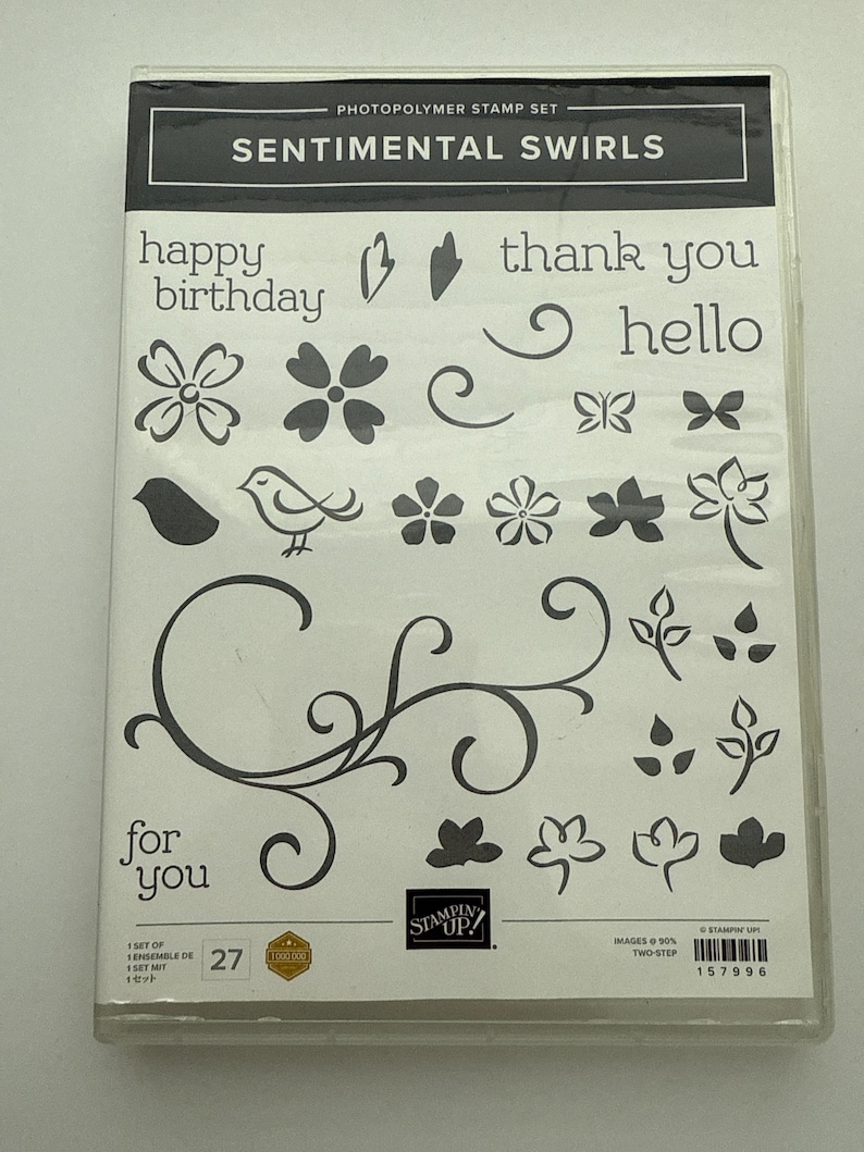 Stampin' up "sentimental Swirls" Photopolymer Stamp Set, Used - Etsy