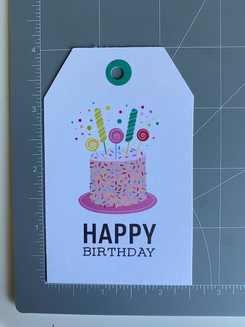 Pebbles "birthday Wishes" Paper Tags, 12 Pieces, New - Etsy