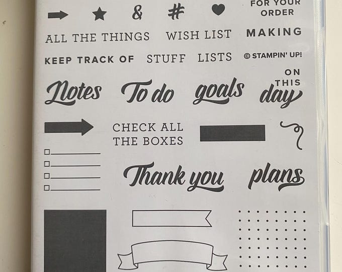 Stampin' up "making Plans" Photopolymer Stamp Set, Barely Used - Etsy