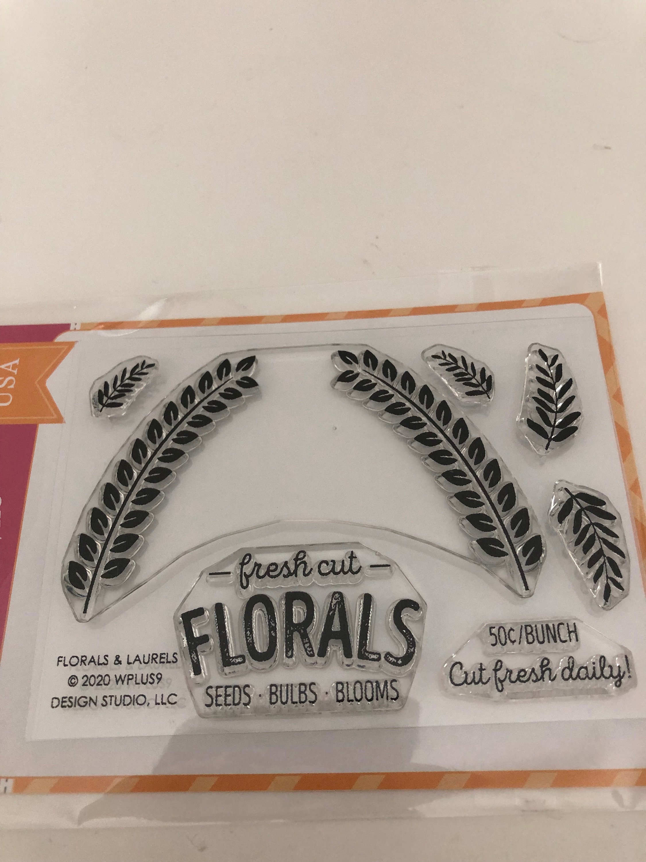 Wplus9 florals & Laurels Clear Stamp Set, New - Etsy