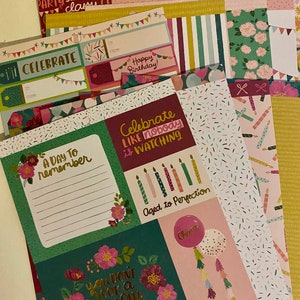 Pink Paislee and Many More Single Sided Scrapbooking Paper, 6 X 8, 12 ...